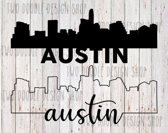 Austin Skyline Svg File - Etsy