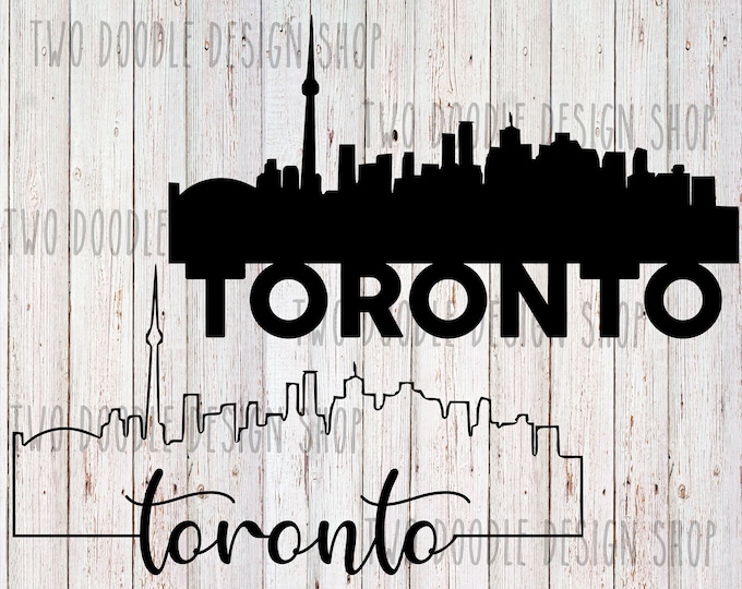 Toronto Vector Skyline, Toronto SVG, Silhouette, Svg, Dxf, Eps, Ai, Cdr ...