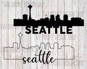 Seattle Washington Skyline Two-pack SVG File Instant - Etsy