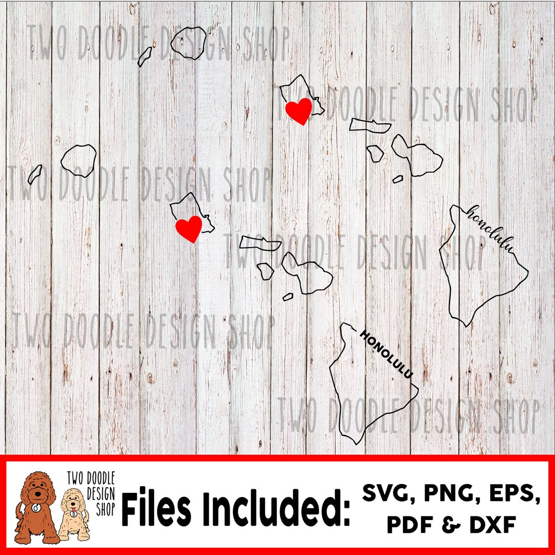 Honolulu, Hawaii - SVG File Instant Download - Etsy