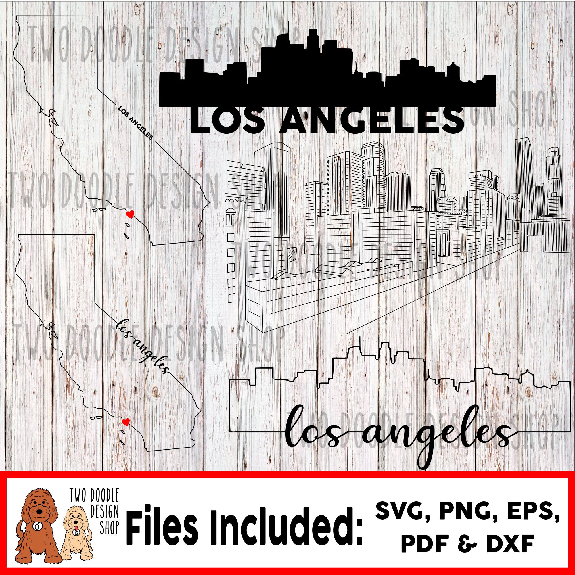Los Angeles California SVG Pack SVG File Instant Download - Etsy Australia