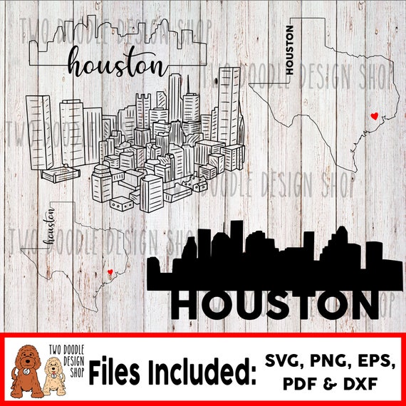 Houston Texas SVG Pack SVG File Instant Download | Etsy