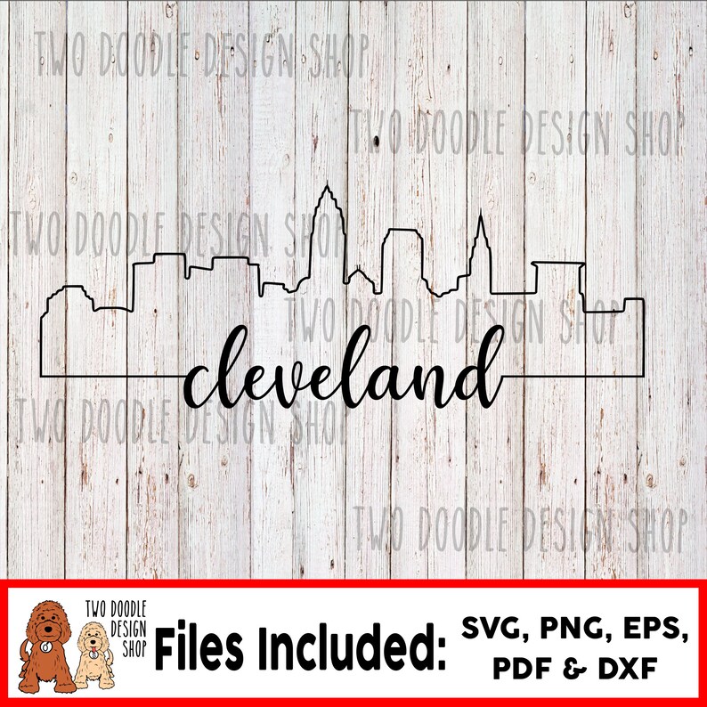 Cleveland Ohio Skyline SVG Bundle SVG File Instant Download - Etsy