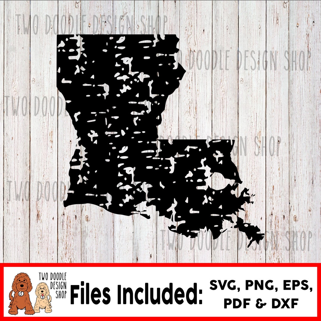 Distressed Louisiana - SVG File Instant Download - Etsy