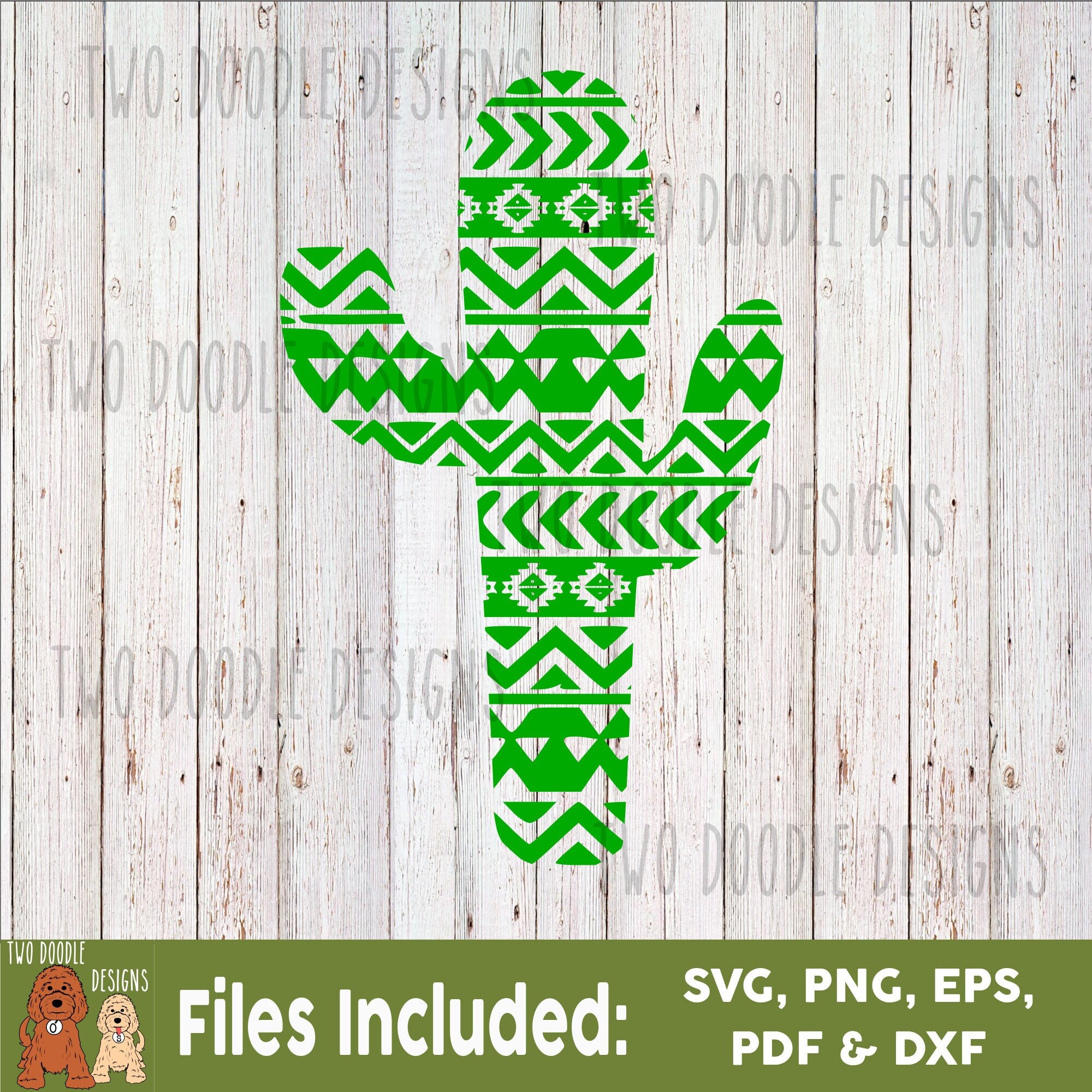 Aztec Patterned Cactus SVG FIle Instant Download | Etsy
