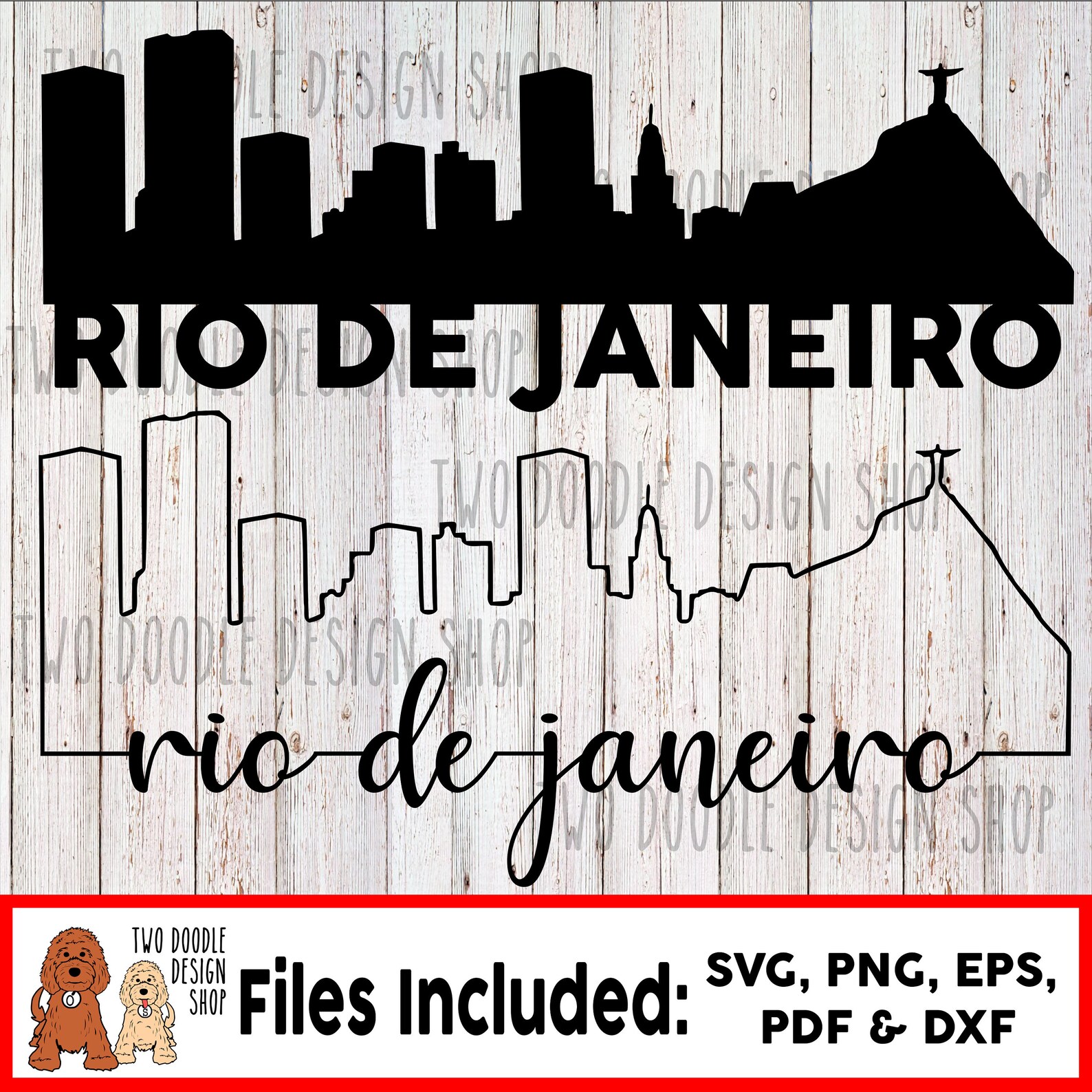 Rio De Janeiro, Brazil Skyline Two-pack - SVG File Instant Download - Etsy