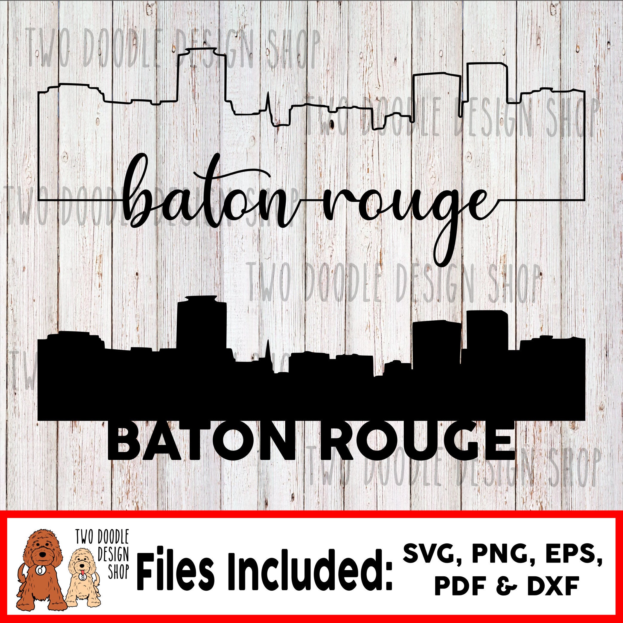 Baton Rouge, Louisiana Skyline Two-pack SVG File Instant Download - Etsy