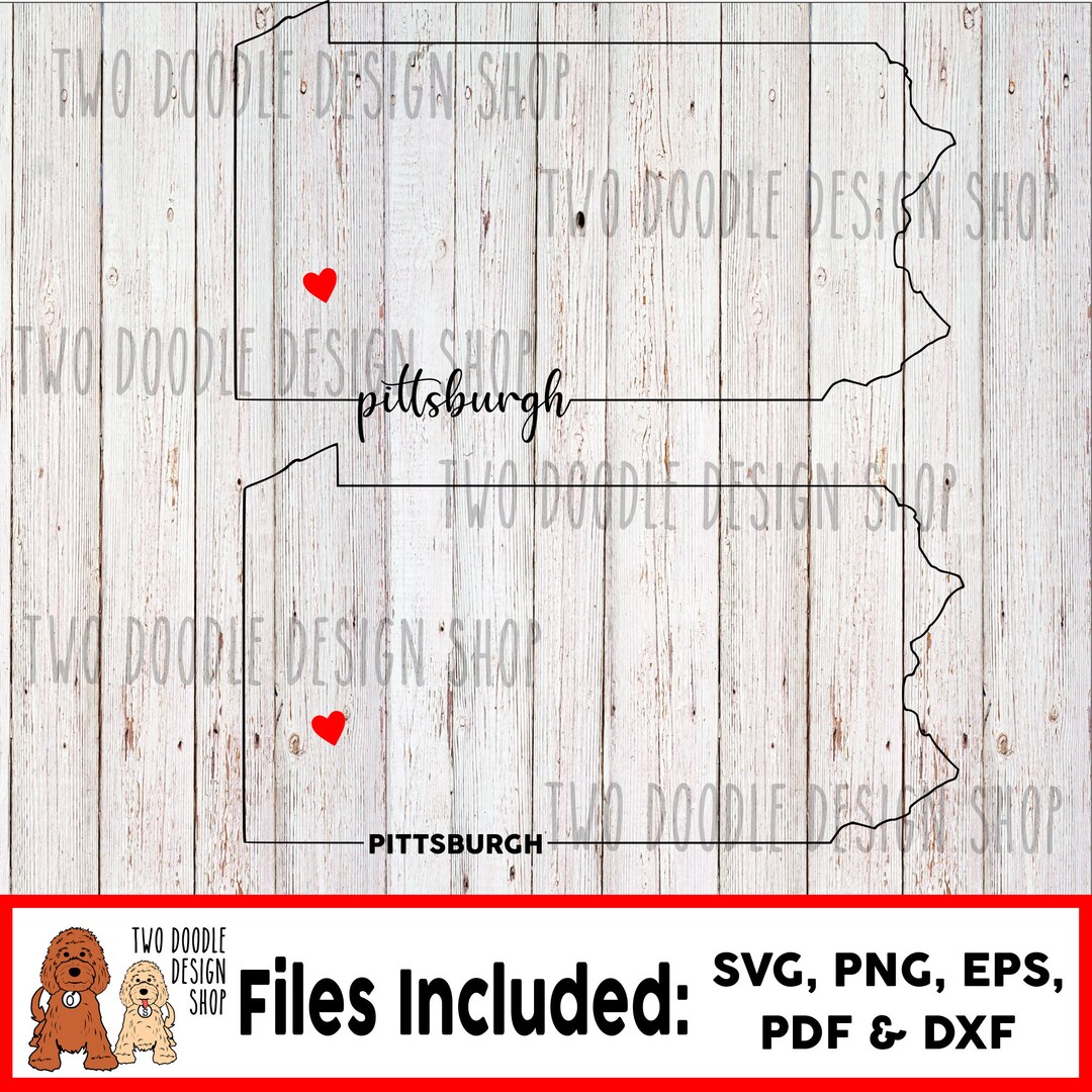 Pittsburgh, Pennsylvania Script - SVG File Instant Download - Etsy