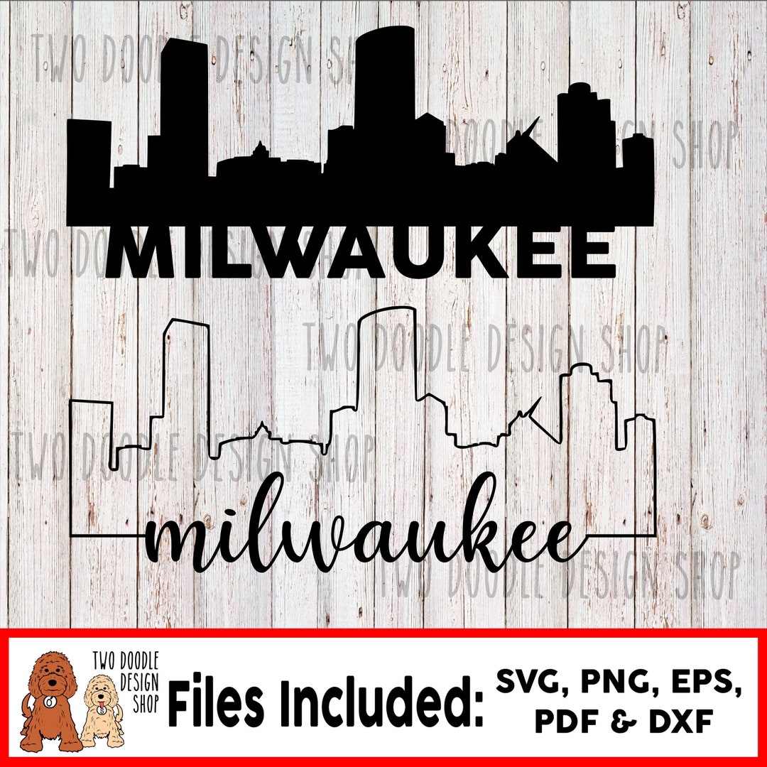 Milwaukee, Wisconsin Skyline - SVG File Instant Download - Etsy
