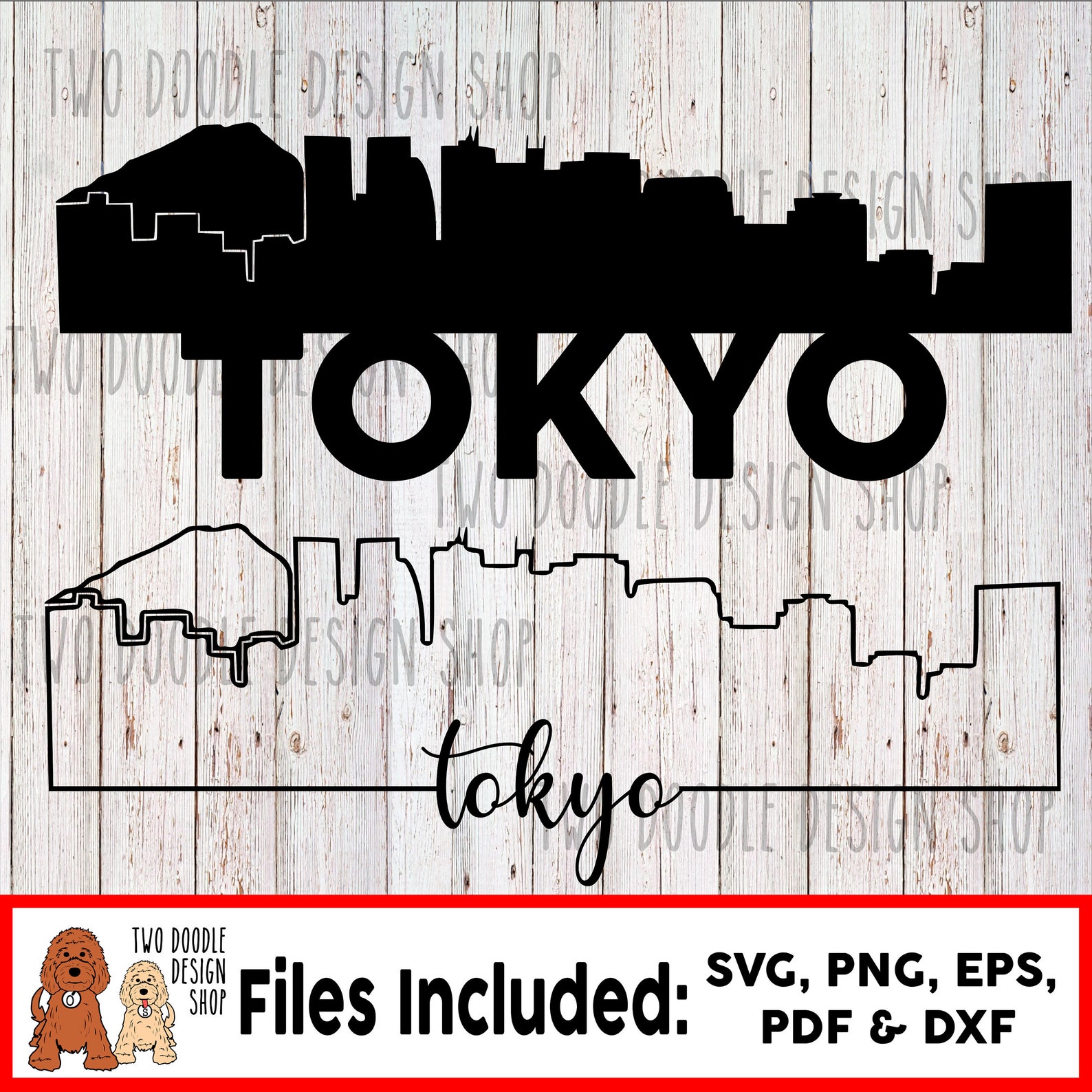 Tokyo, Japan Skyline Two-pack - SVG File Instant Download - Etsy