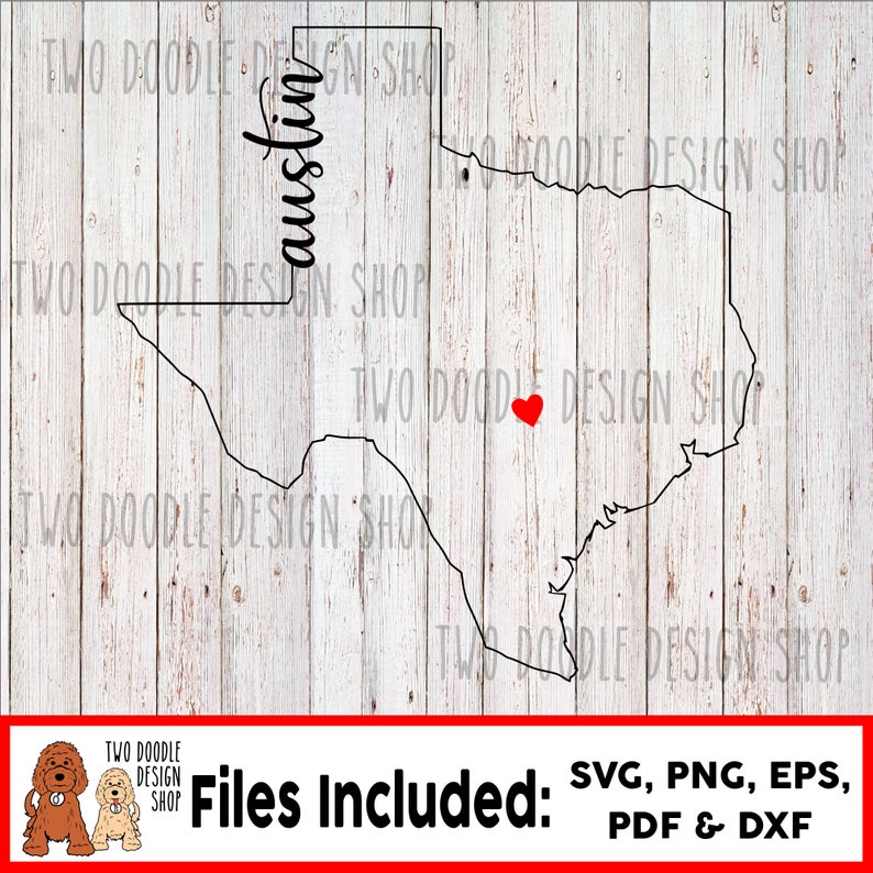 Austin Texas Line Art SVG File Instant Download | Etsy