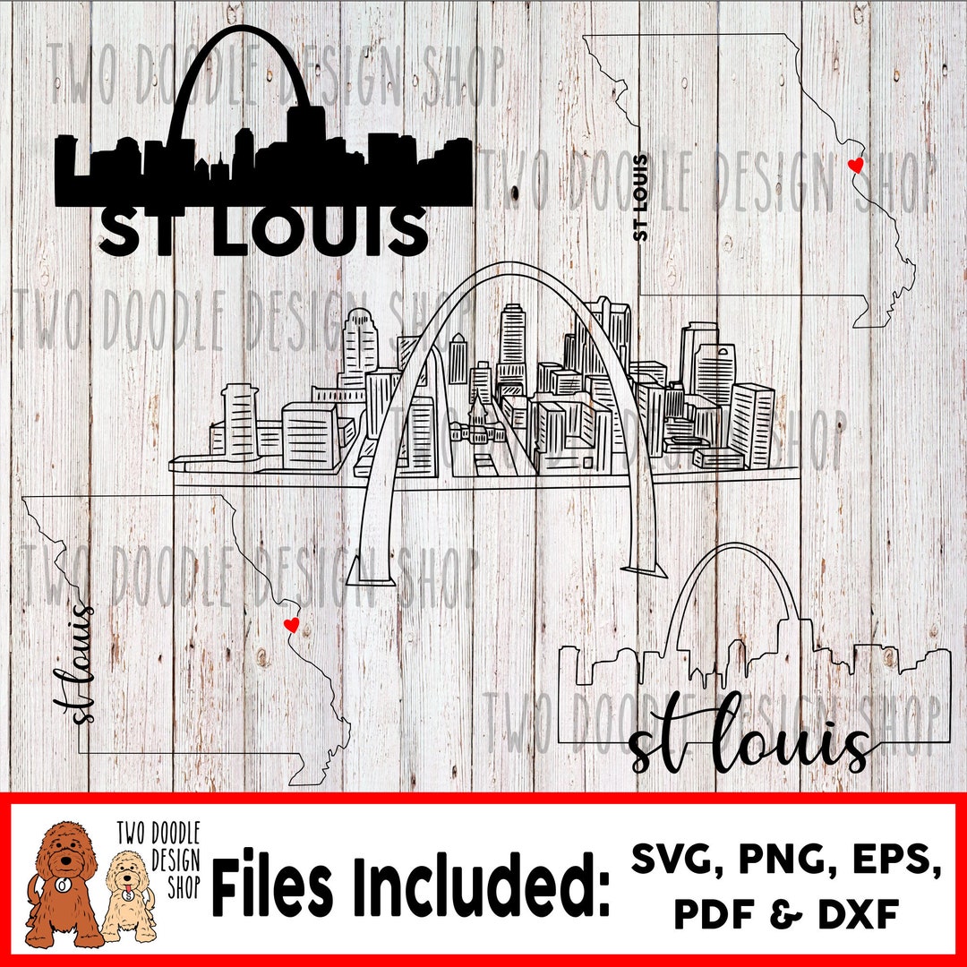 St. Louis, Missouri Skyline SVG Pack - SVG File Instant Download - Etsy