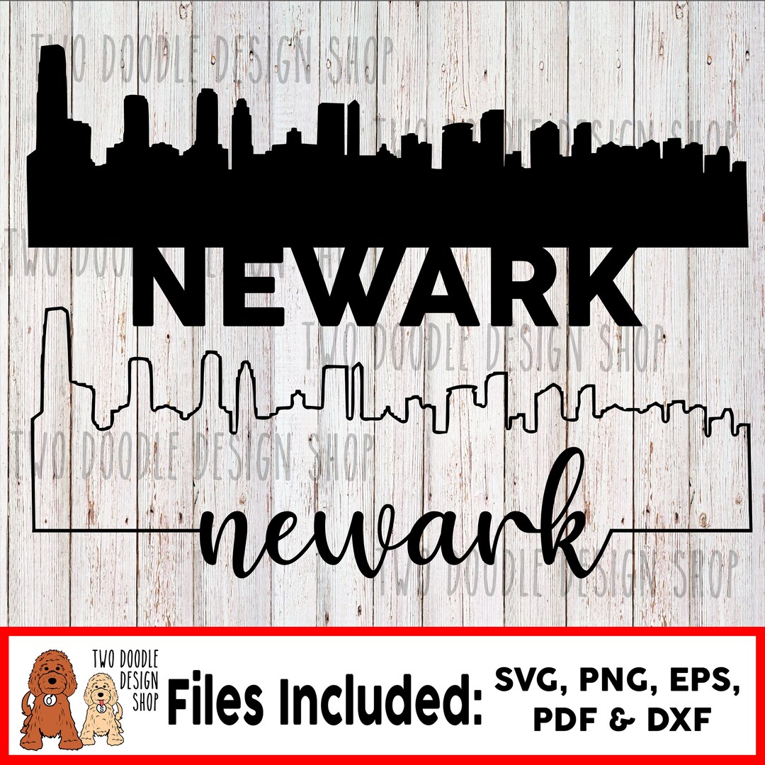 Newark, New Jersey Skyline - SVG File Instant Download - Etsy