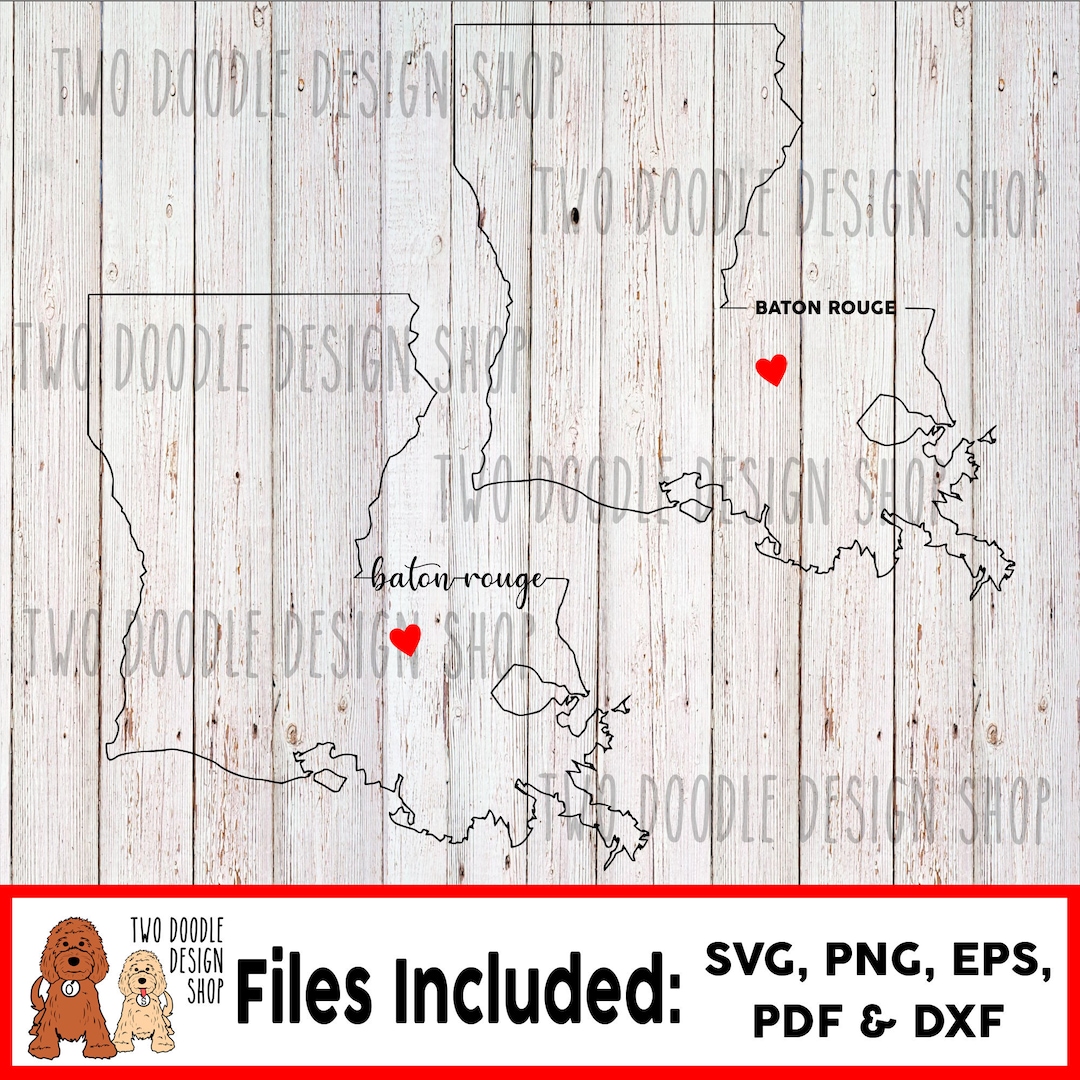 Baton Rouge, Louisiana Line Art - SVG File Instant Download - Etsy