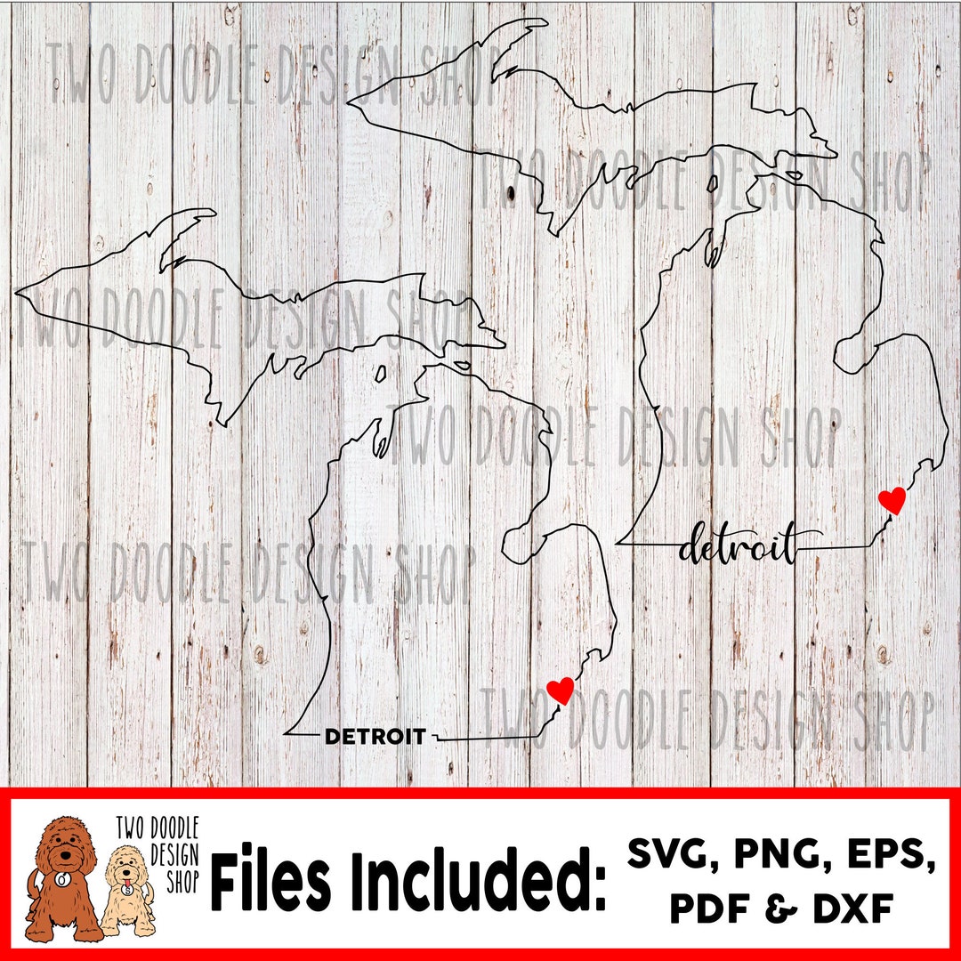 Detroit, Michigan - SVG File Instant Download - Etsy