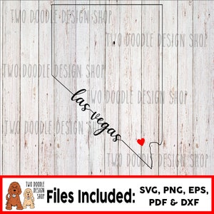 Las Vegas, Nevada Script - SVG File Instant Download - Etsy