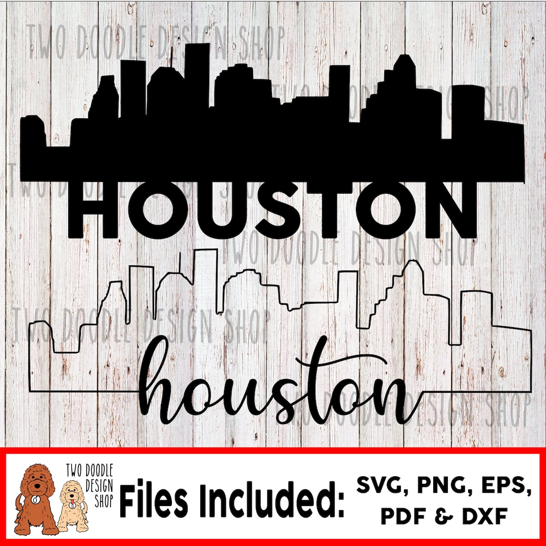 Houston, Texas Skyline - SVG File Instant Download - Etsy