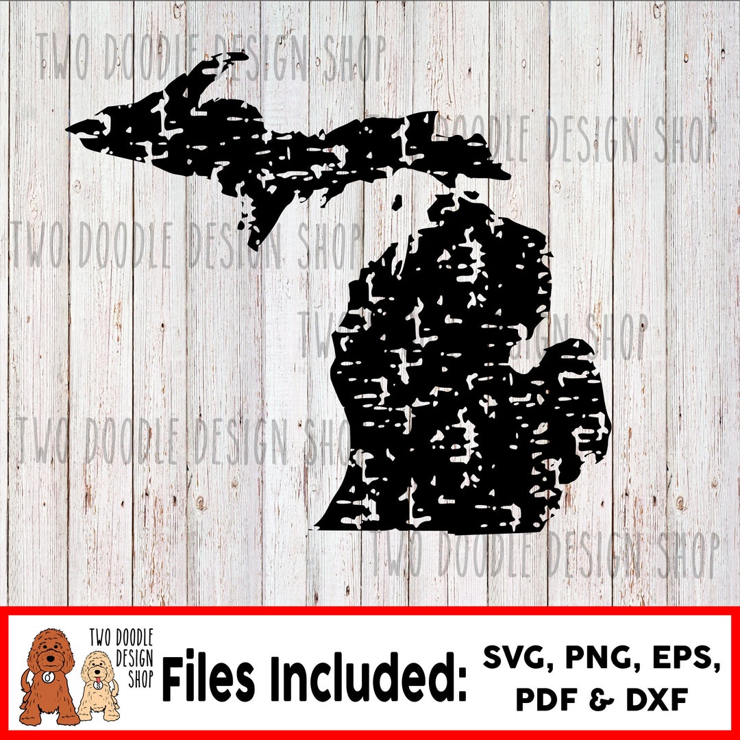 Distressed Michigan - SVG File Instant Download - Etsy