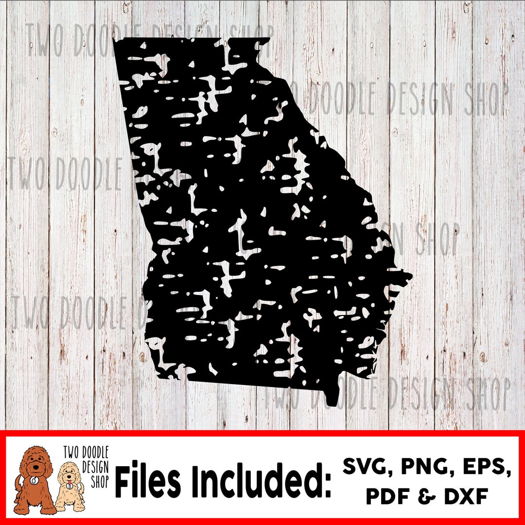 Distressed Georgia - SVG File Instant Download - Etsy