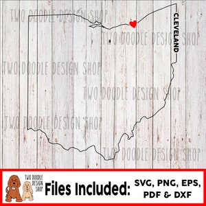 Cleveland, Ohio Line Art - SVG File Instant Download - Etsy