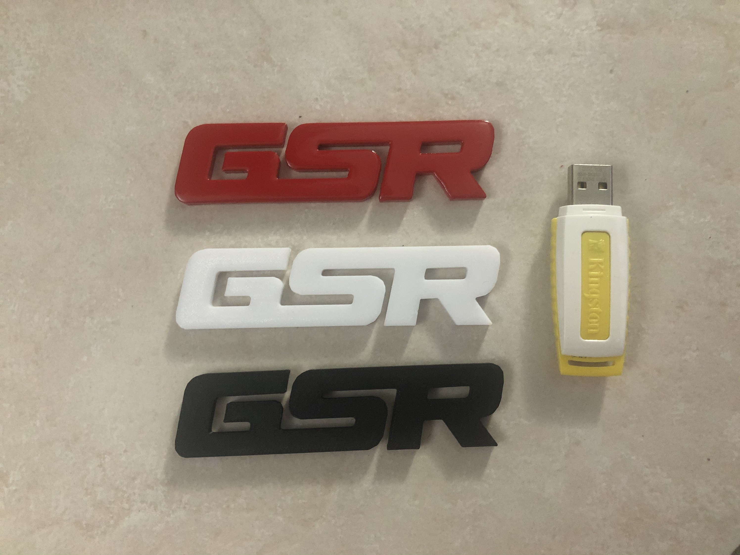 GSR 3D Printed Car Badge | Etsy
