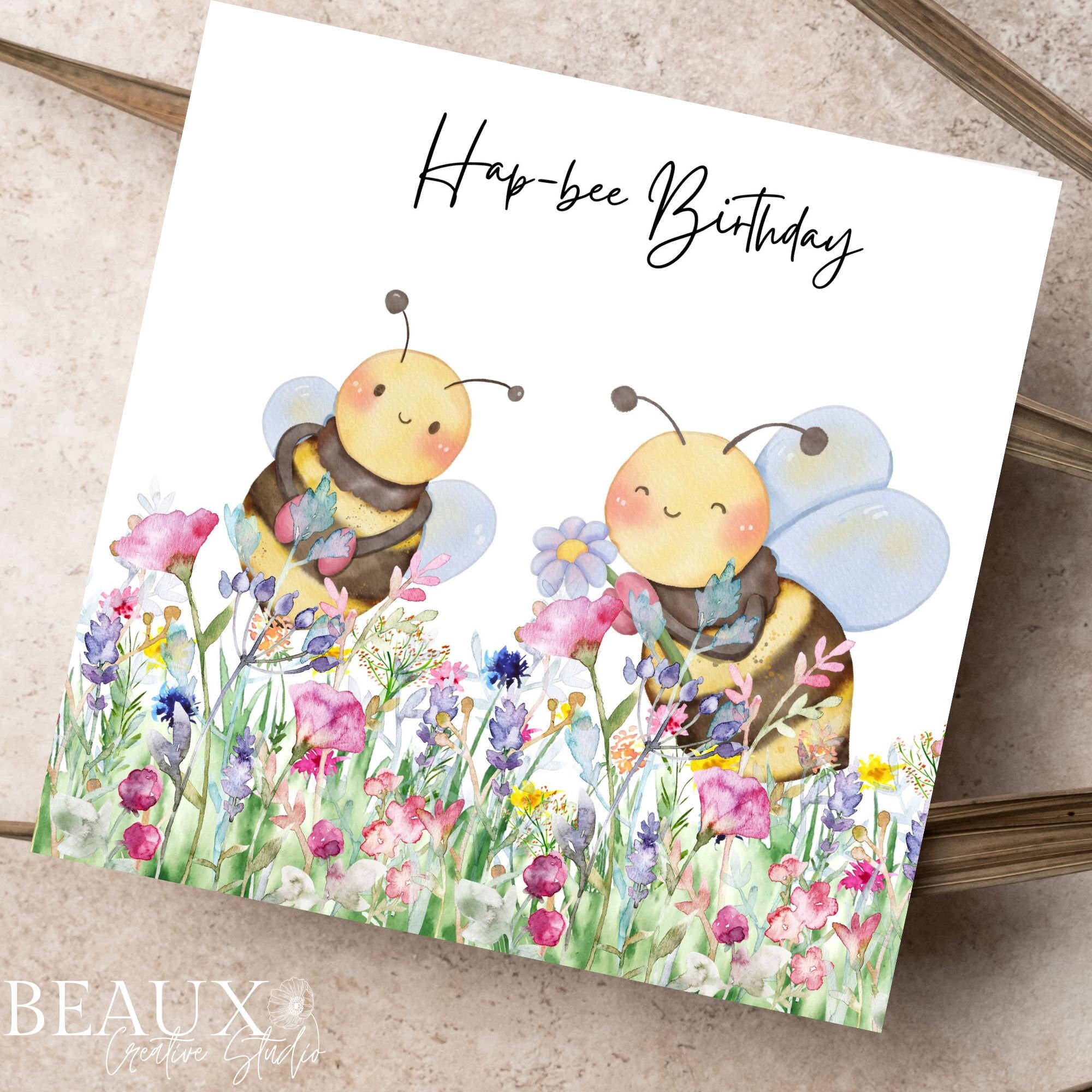 Hap-bee Birthday Card - Etsy