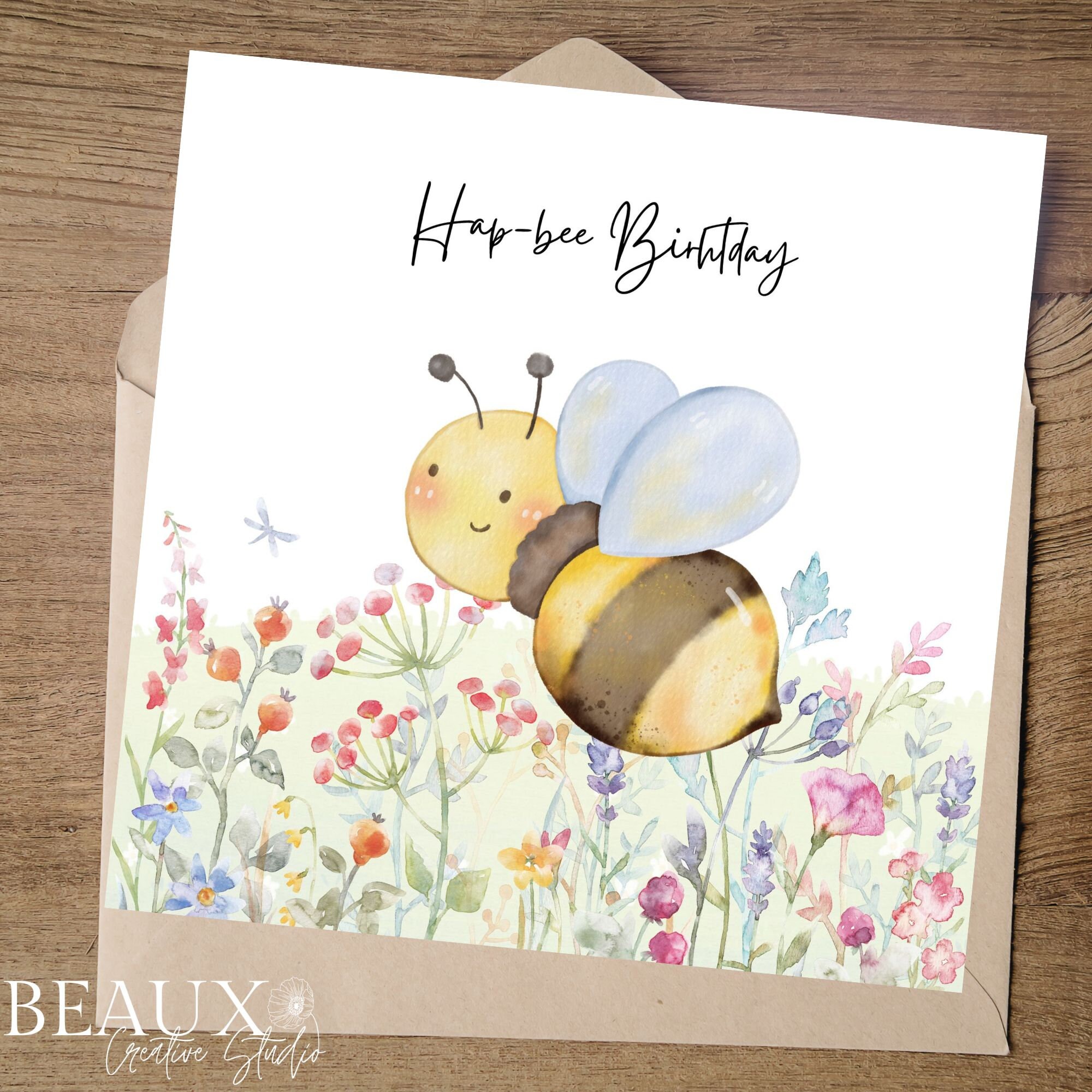 Hap-bee Birthday Card - Etsy