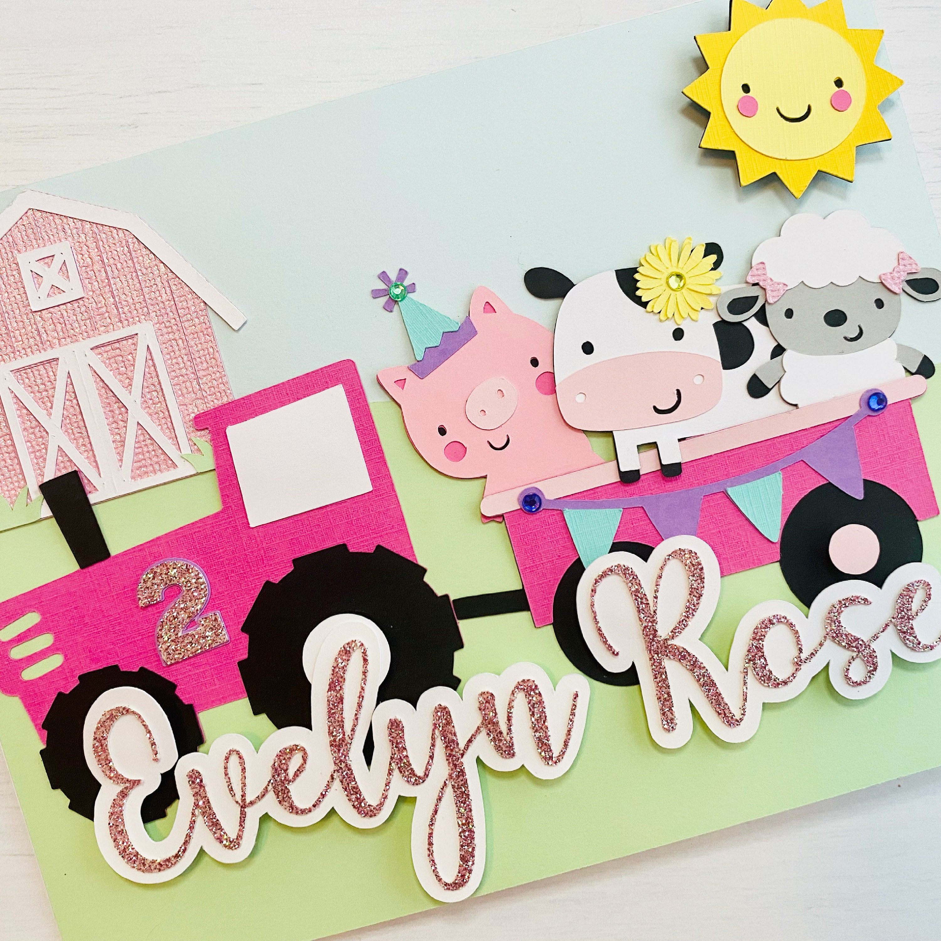 Farm Birthday Card, Farm Animal Birthday Card, Barnyard Birthday, Farm ...
