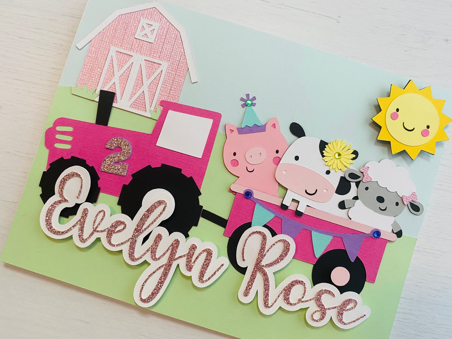 Farm Birthday Card, Farm Animal Birthday Card, Barnyard Birthday, Farm ...