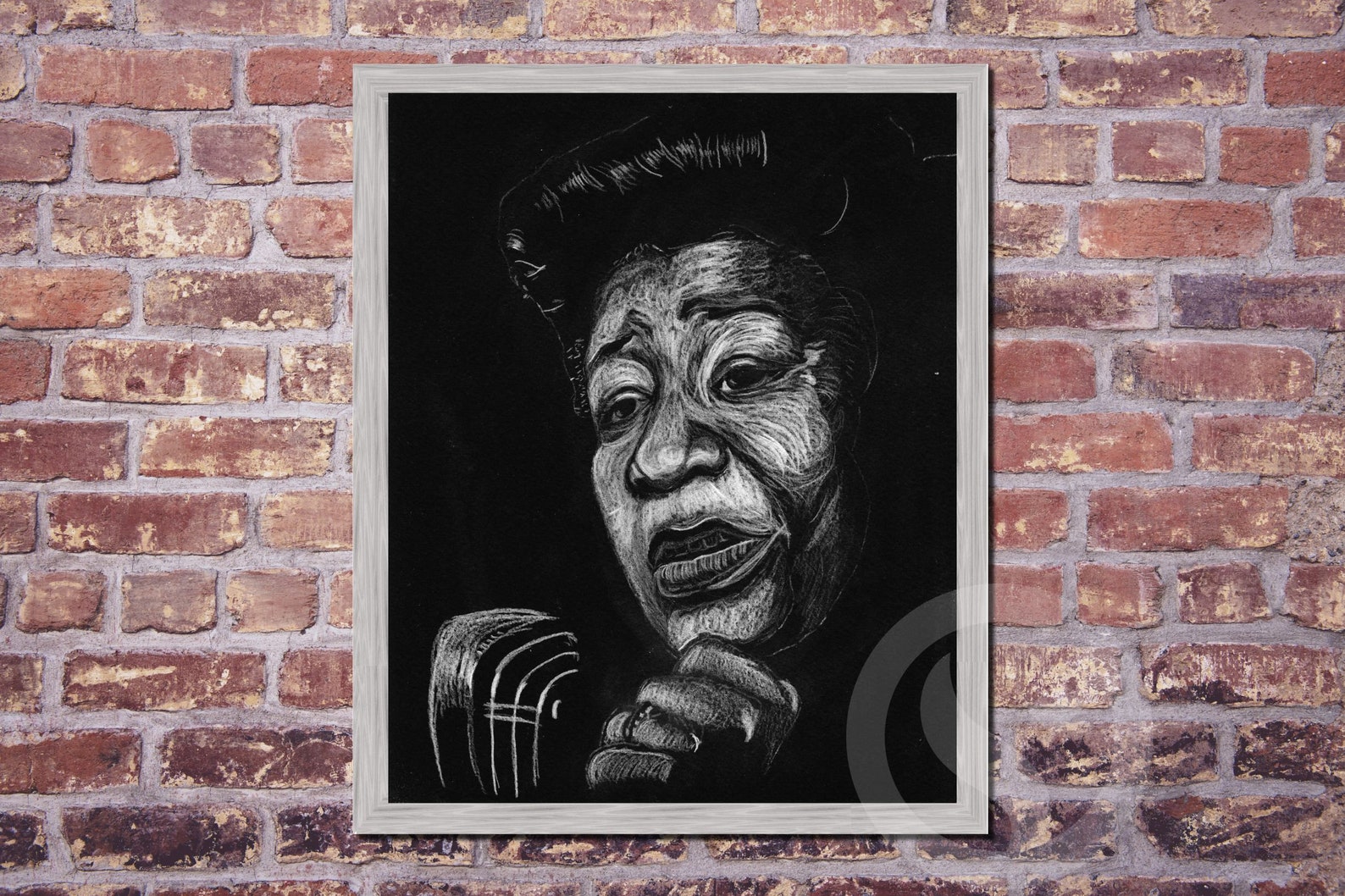 Ella Fitzgerald Singer Digital Download Black & White Jazz Art Poster ...