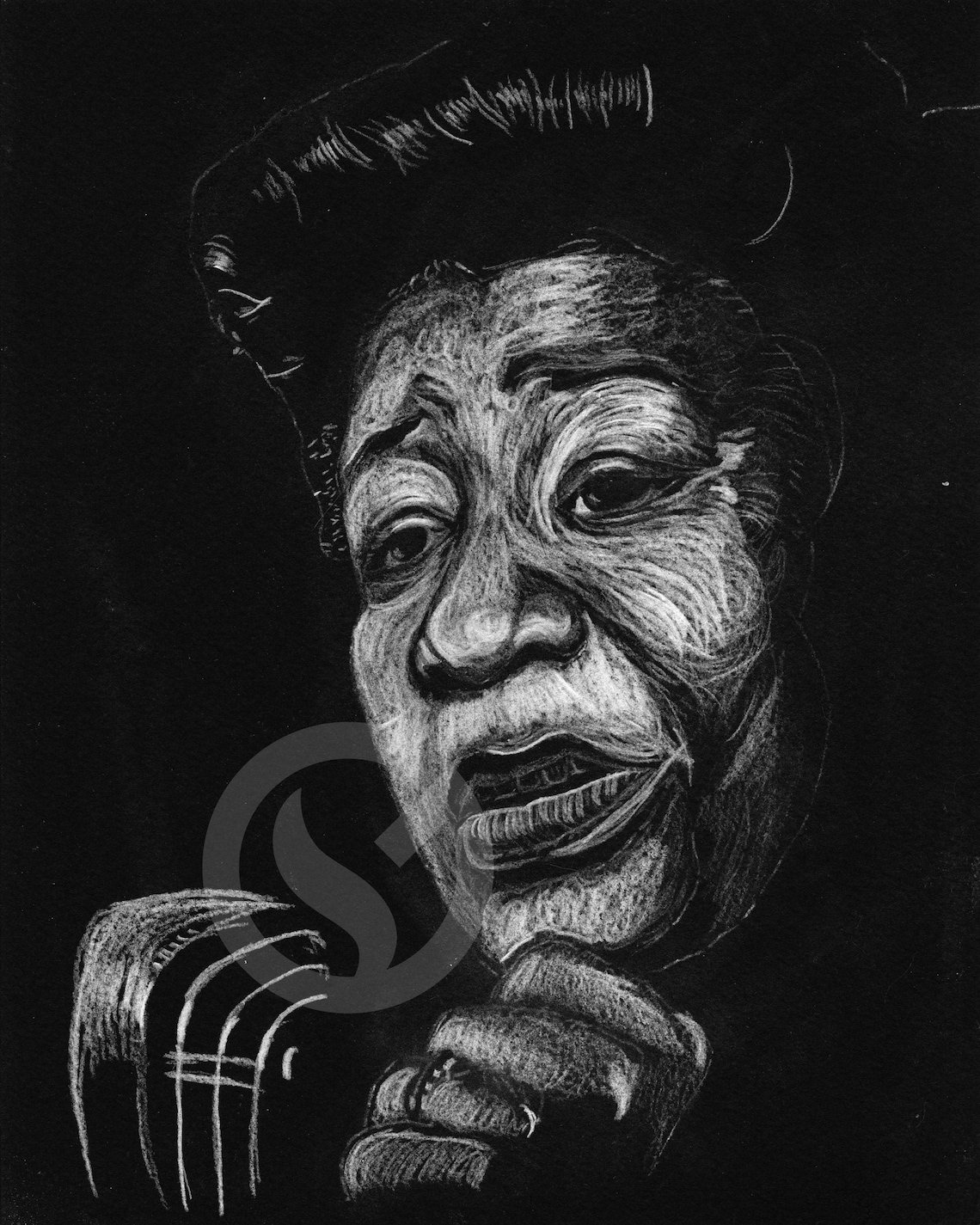 Ella Fitzgerald Singer Digital Download Black & White Jazz Art Poster ...