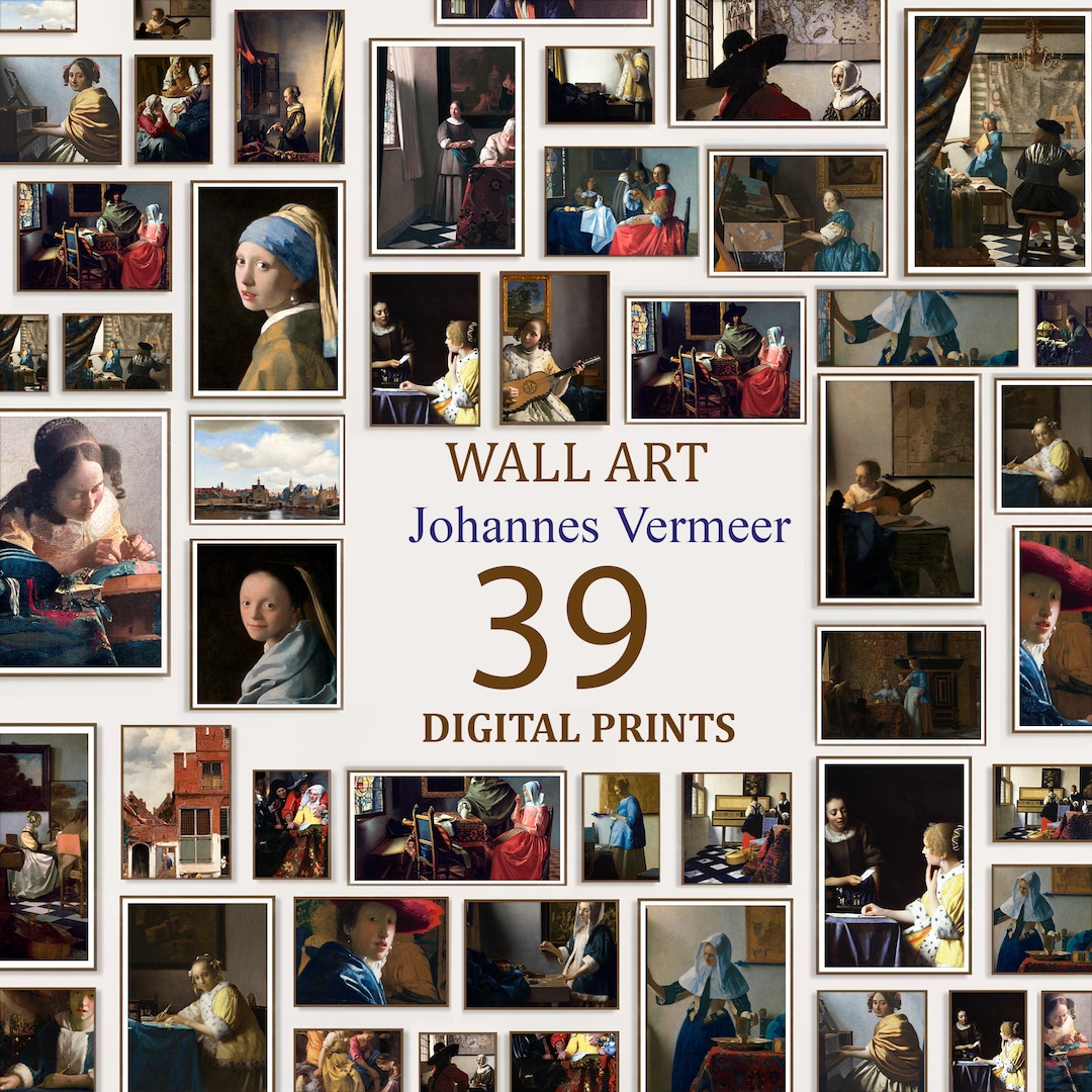Johannes Vermeer Wall Art Collection High-quality Wall Art Set, Home ...