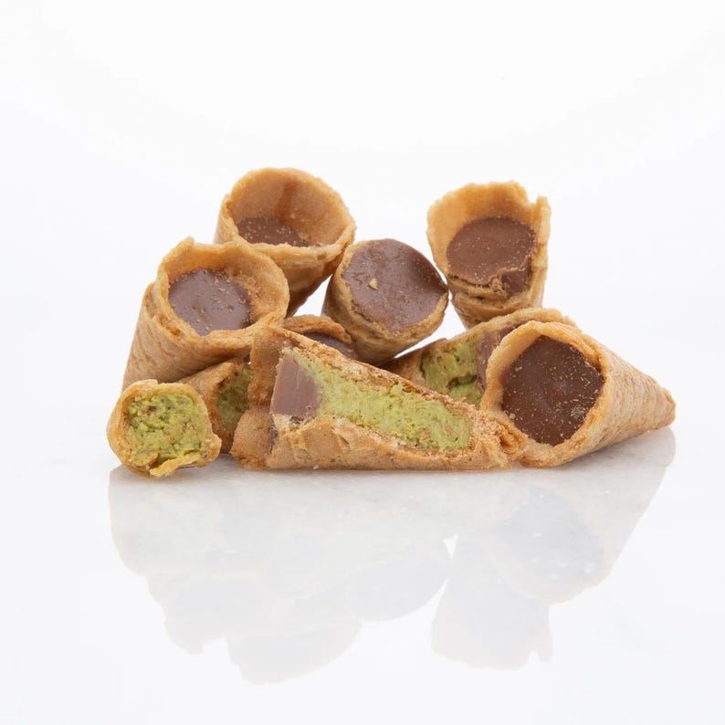 Dubai Pistachio Chocolate Mini Cones - 12 Pack Party Box - Etsy