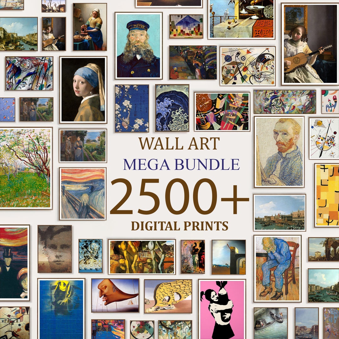2500+ Mega Bundle Printable Masterpiece Wall Art Collection | Vintage ...