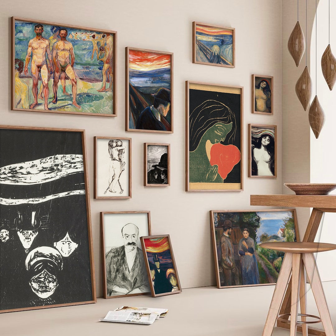 Edvard Munch Printable Vintage Masterpiece Wall Art Print Mega ...