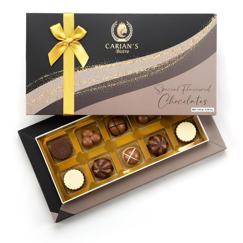 CARIANS Bistro Chocolate Gift Box, Elegant Pralines Gift, Boxed for ...