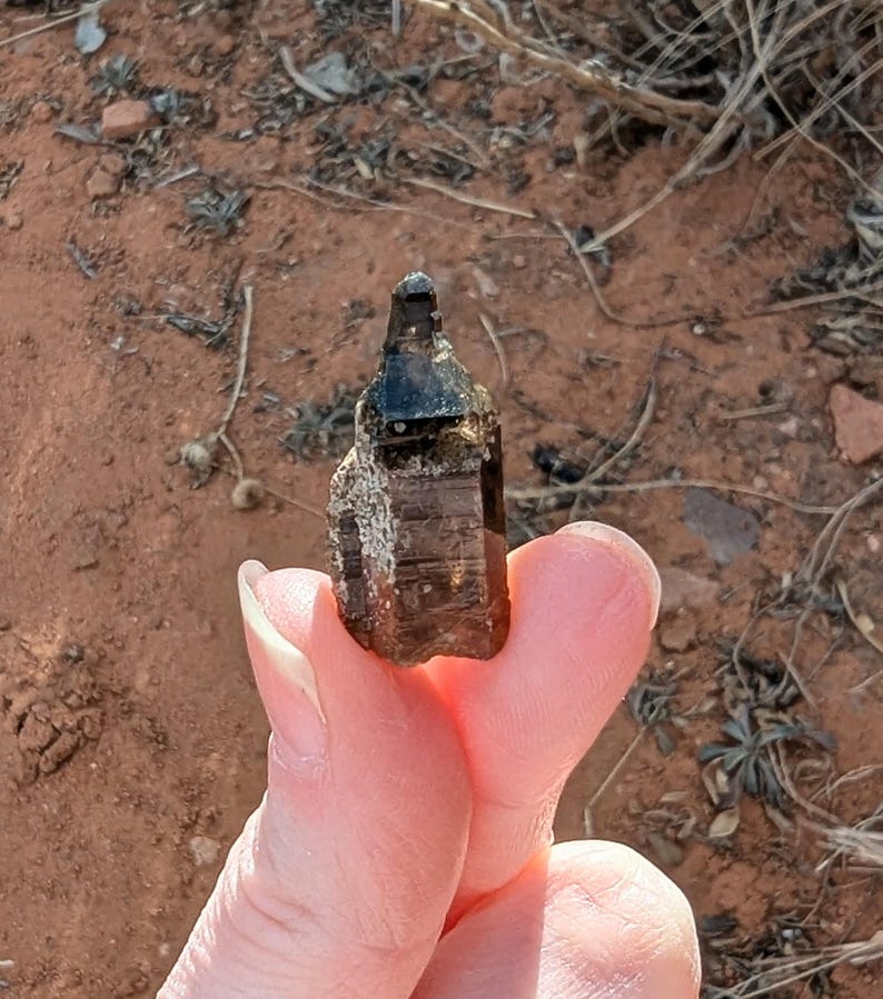 Black Widow Quartz (reverse Scepter) From Red Feather Lakes, Colorado ...