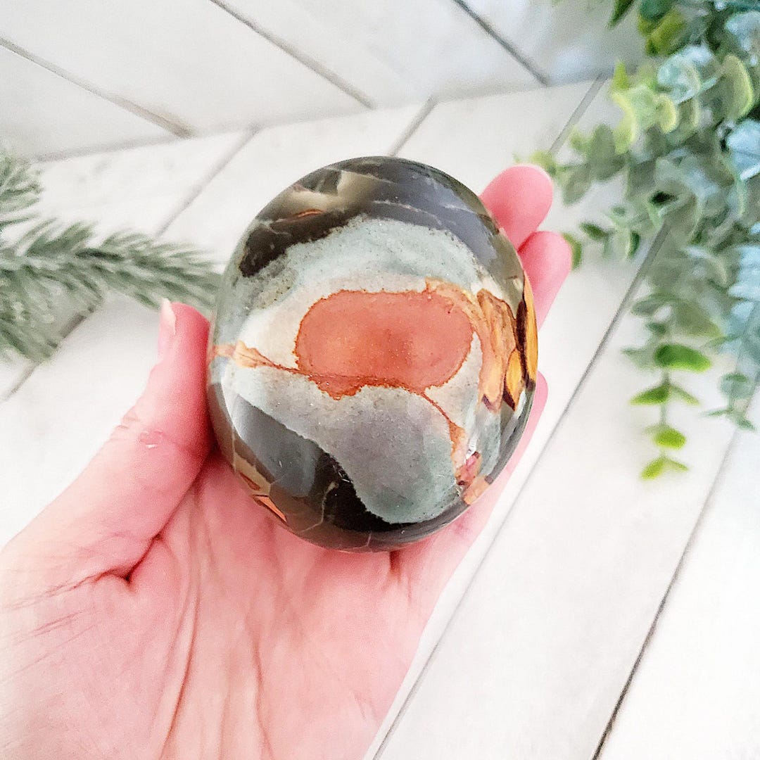 Polychrome Jasper Palm Stone, Sculpture Jasper Palm Stone, Jasper - Etsy