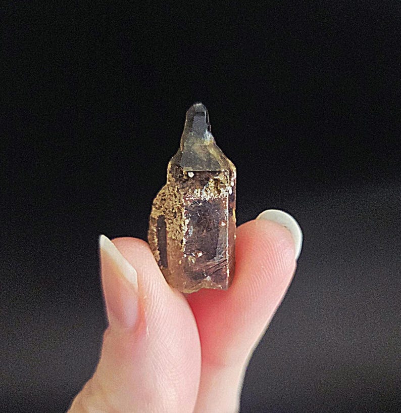 Black Widow Quartz (reverse Scepter) From Red Feather Lakes, Colorado ...