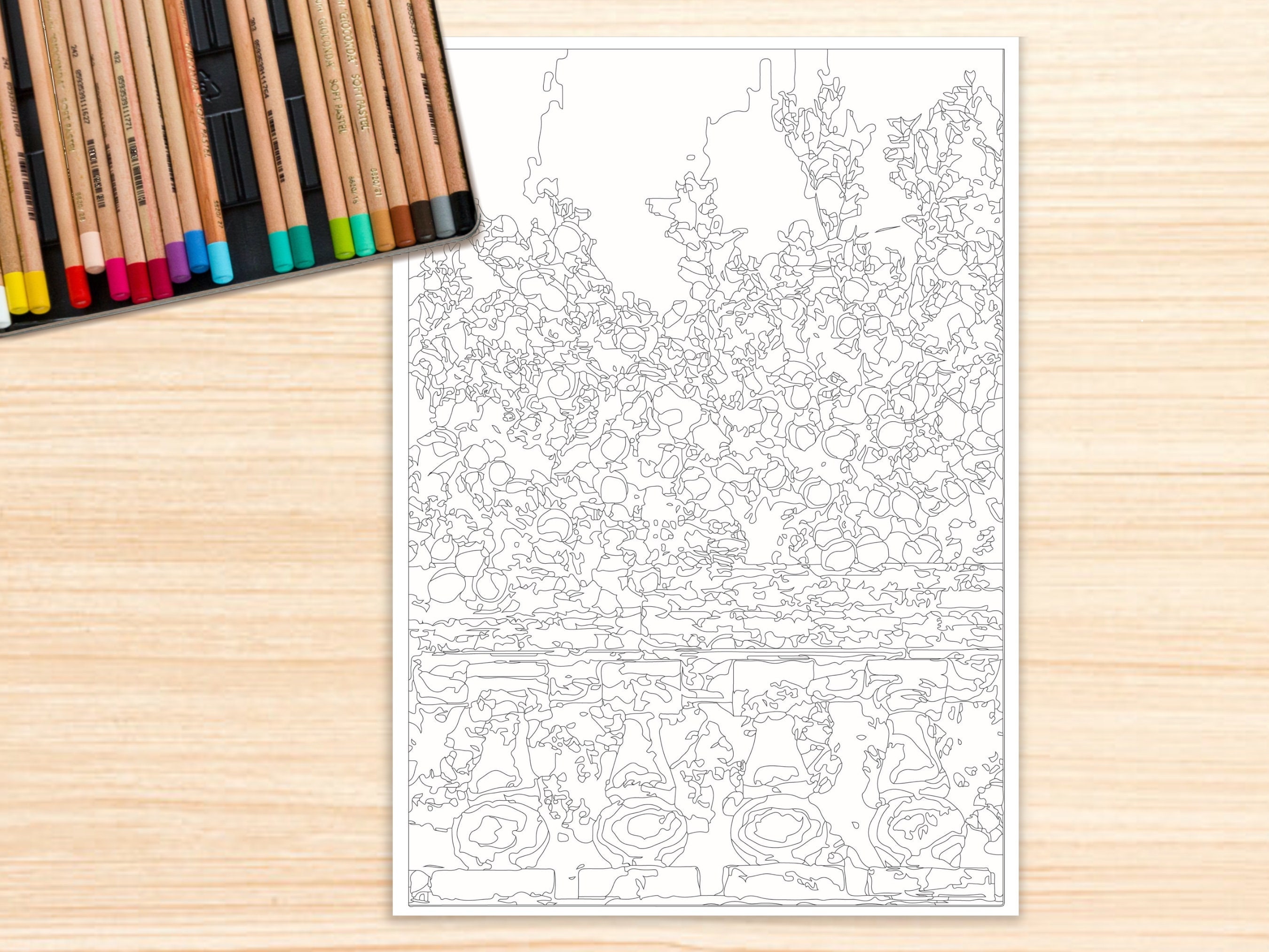 Lemon Tree Coloring Page Relaxation Coloring for Adults - Etsy