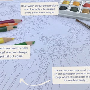 Paint by Numbers Van Gogh Starry Night Activity Kit Adult Printable ...