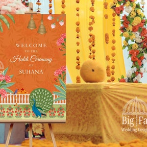 Haldi Welcome Signs as Haldi Welcome Board, Haldi Decor Pithi Welcome ...