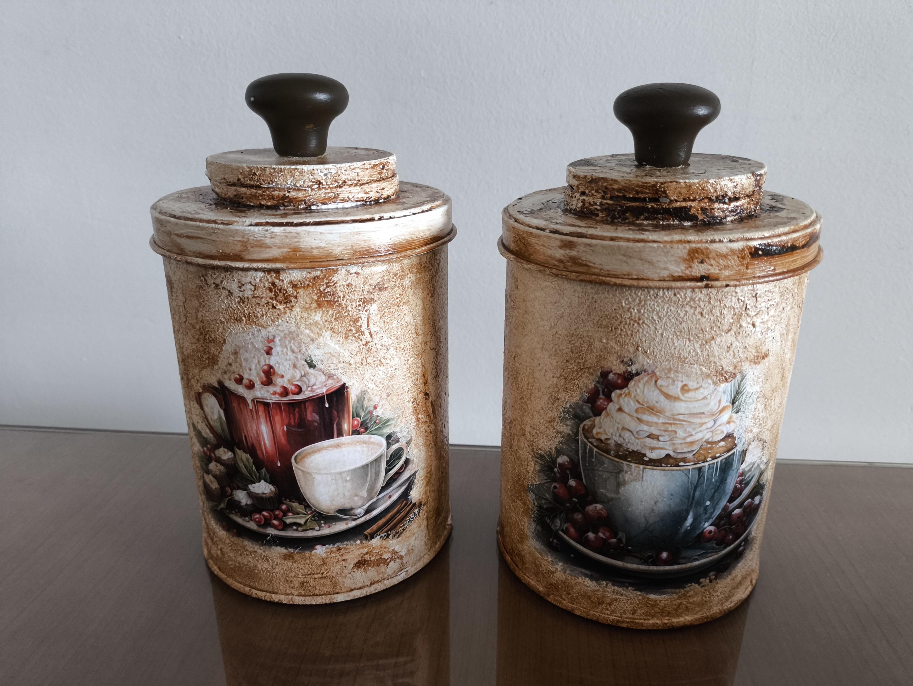 Recycled Cans,decoration,cookie Jars,recycled,candy Jars,christmas ...