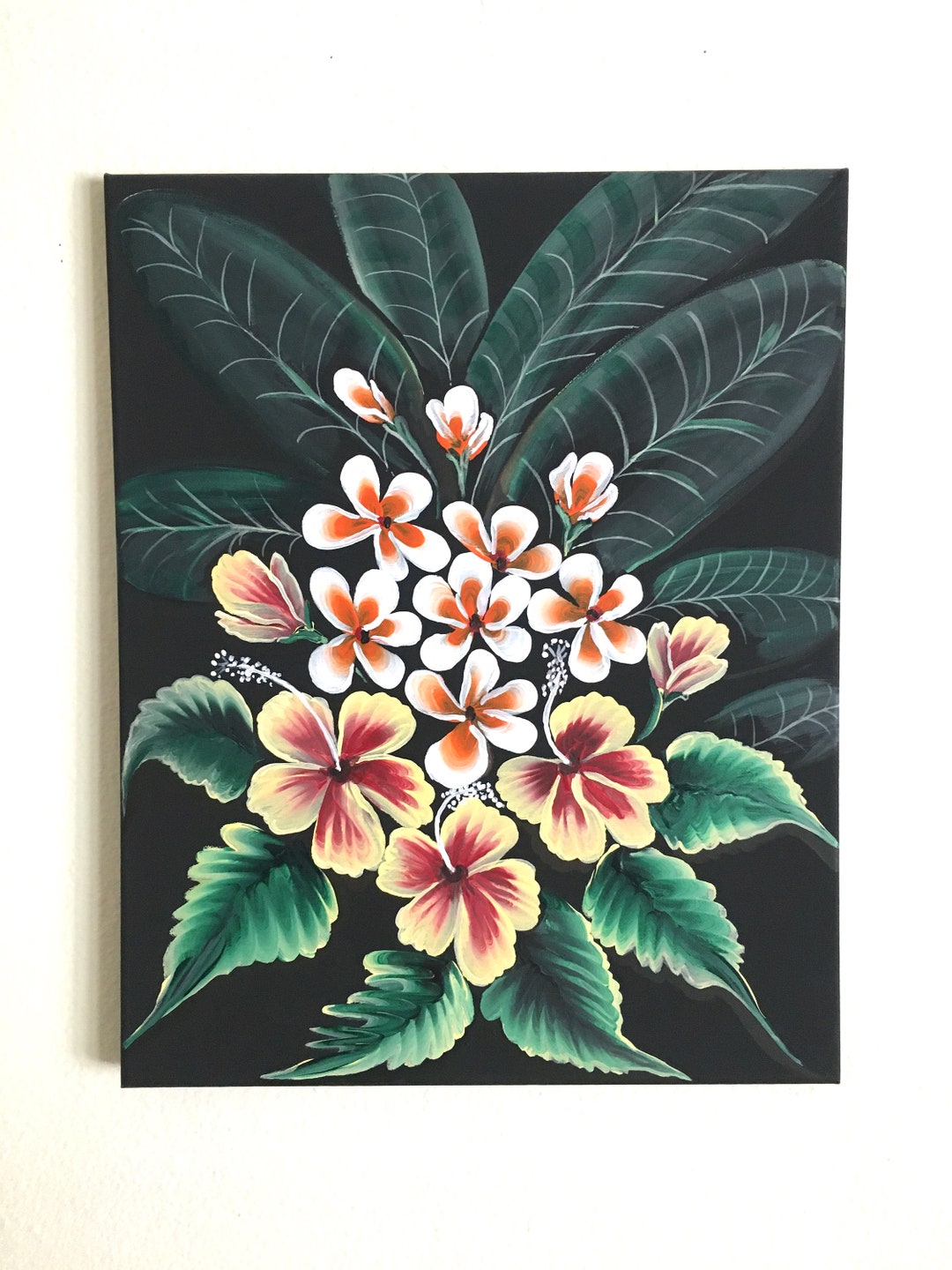 Hawaiian Flowers- Island Vibes, Romantic Plumerias, Yellow Hibiscus ...