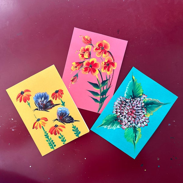 Hand Painted Greeting Cards - Etsy
