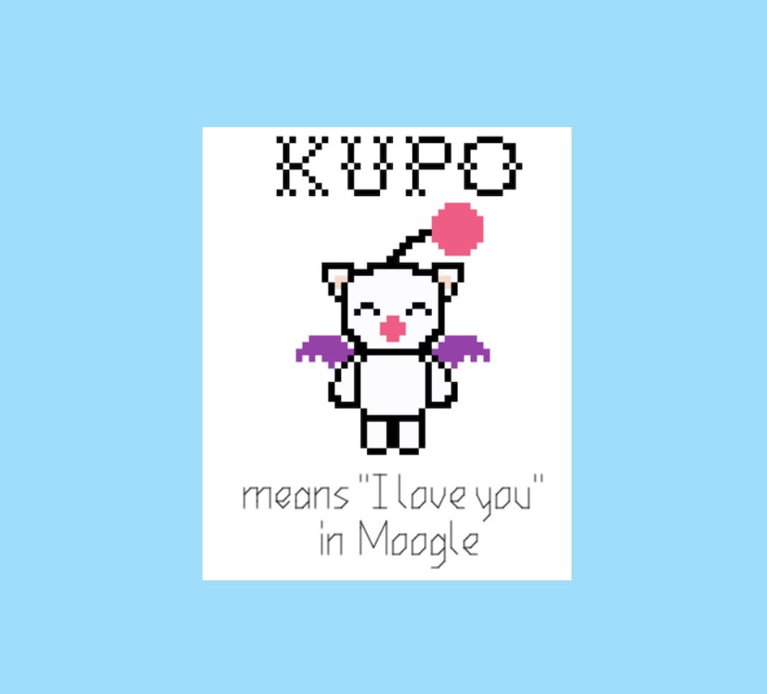 PATTERN Kupo Means I Love You in Moogle Final Fantasy - Etsy
