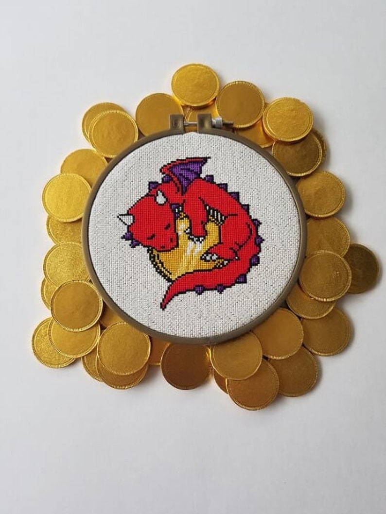 Baby Dragon on a Coin - Dragon's First Gold Coin - Fantasy Dungeons and ...