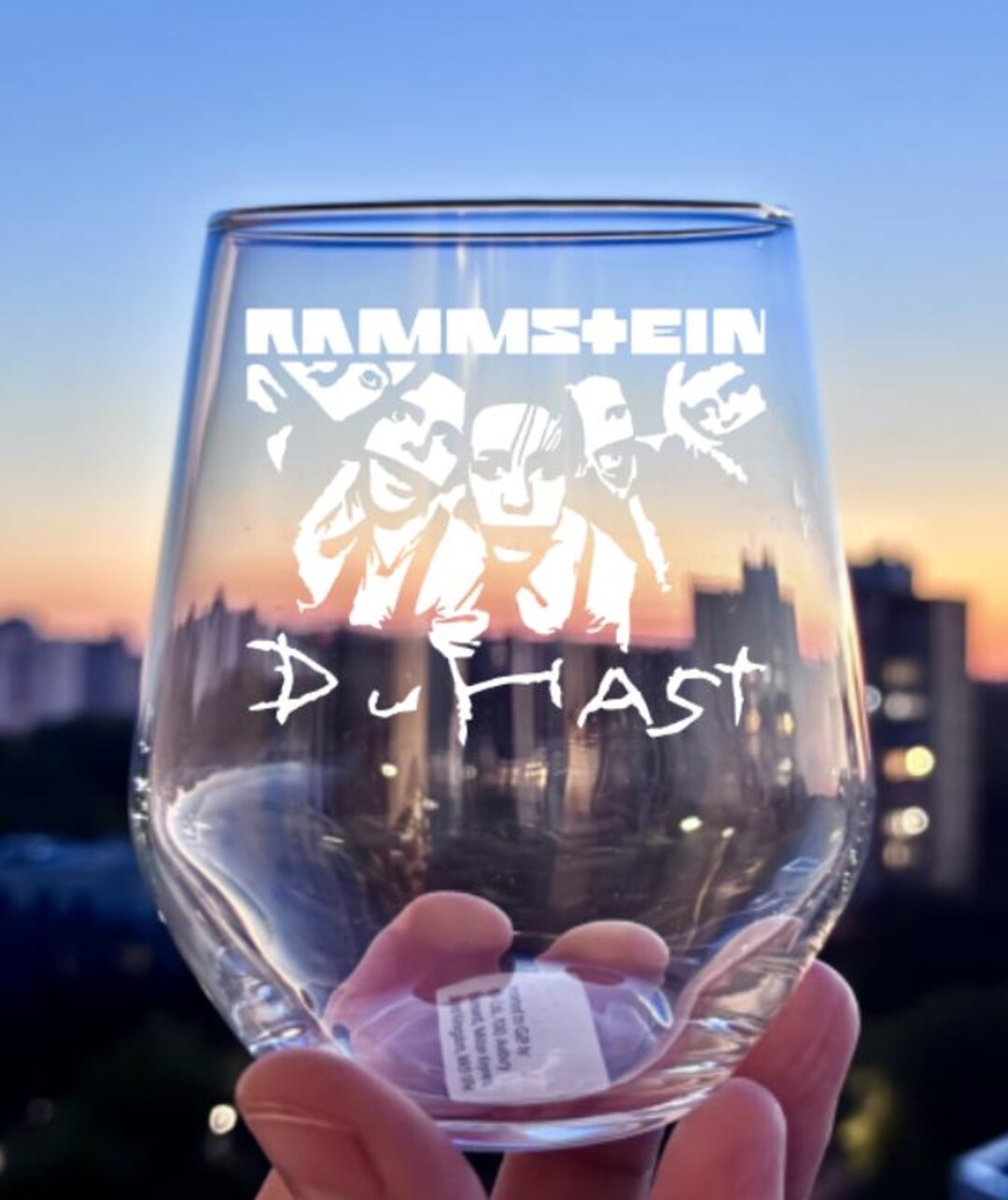 Glass for Whiskey, Wine, Beer Engraved RAMMSTEIN du Hast - Etsy