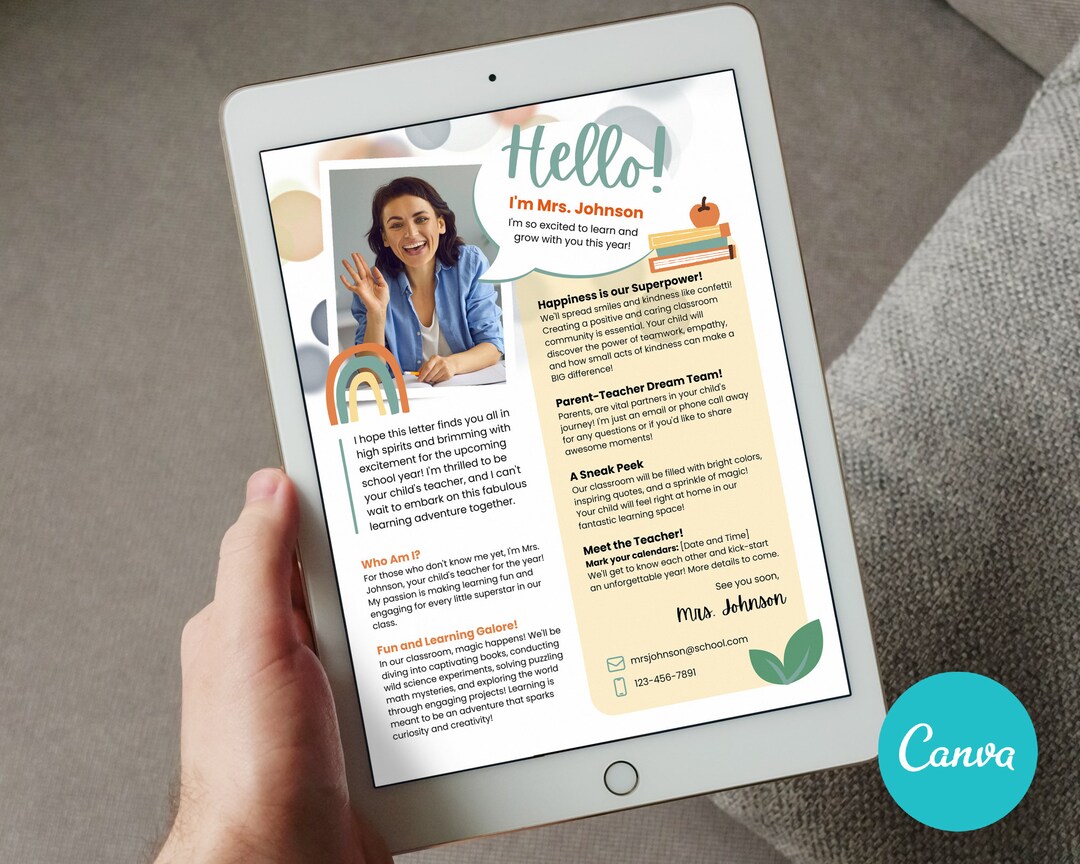 Plantilla Conozca a la Maestra / Plantilla Canva editable / imprimible ...