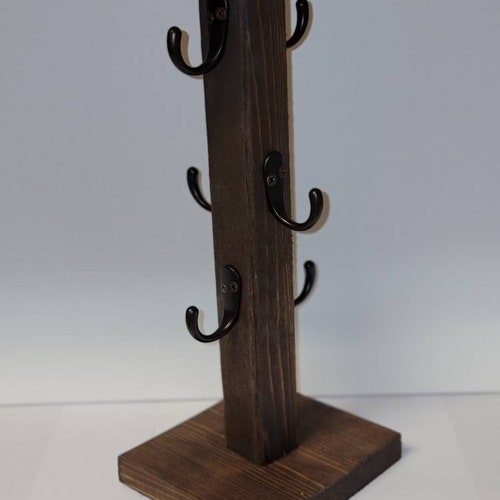 Rustic Coffee Cup Holder Tree Kitchen Stand Kitchen - Etsy